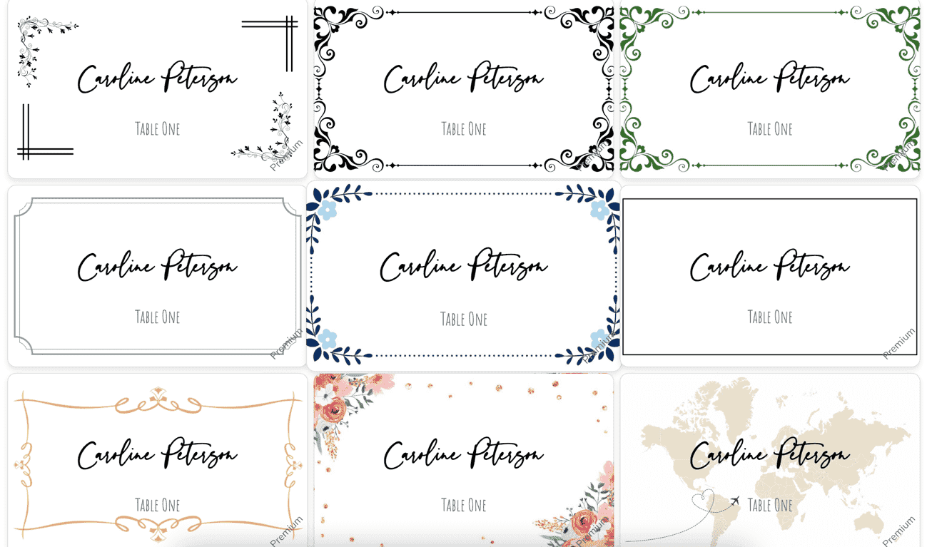 2024 Printable Place Card Template (Free) & Easy Printable Place Card Maker