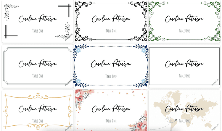 Create Your Own Place Card Template - Place Cards Template