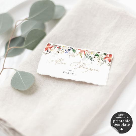 2024 The #1 Best Free Printable Place Cards Template With Meal Choice